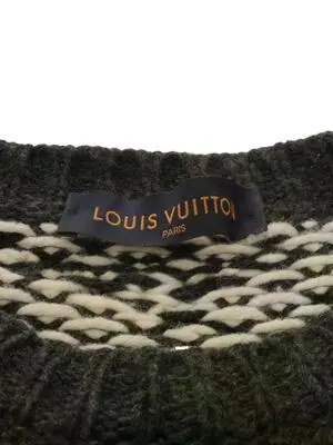LOUIS VUITTON 2020 Distressed Monogram Knit Sweater
