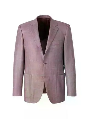 Canali Check-pattern Blazer - Purple