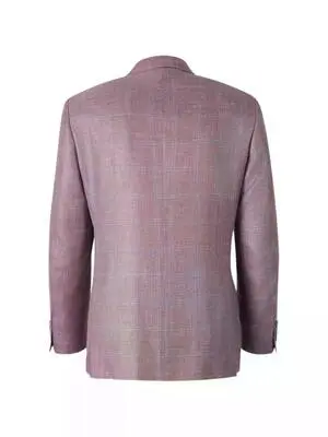 Canali Check-pattern Blazer - Purple