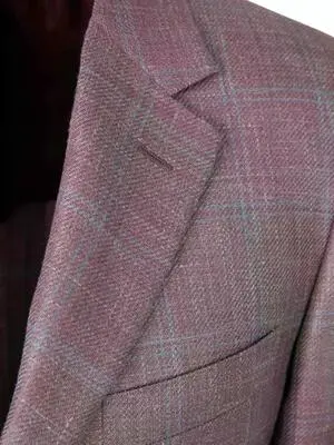 Canali Check-pattern Blazer - Purple