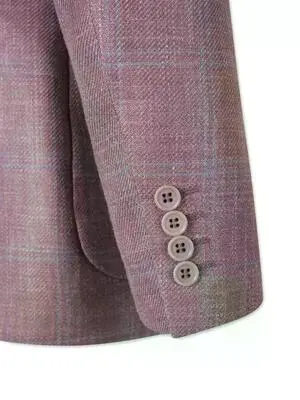 Canali Check-pattern Blazer - Purple