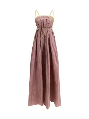 DI STAVNITSER Taffeta Long Dress - Pink