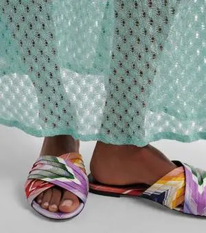 Missoni Ada Chevron Twill Slides