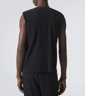 Issey Miyake Basics Pleated Vest - Black