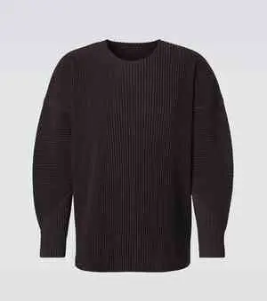 Issey Miyake Homme Plissé Pleated Top - Brown