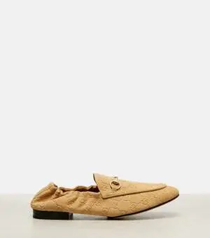 Gucci Horsebit Gg Suede Loafers