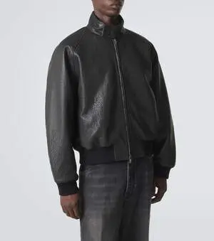Studio Nicholson Leather Bomber Jacket
