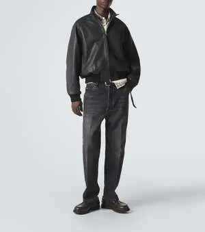 Studio Nicholson Leather Bomber Jacket