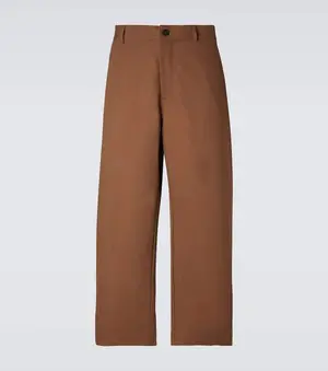 Studio Nicholson Bosworth Cotton Twill Wide-leg Trousers