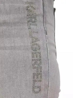 Karl Lagerfeld Crystal-embellished Jeans