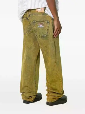 Aries Logo-embroidered Denim Jeans