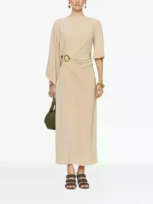 JOSEPH Asymmetric-sleeve Midi Dress