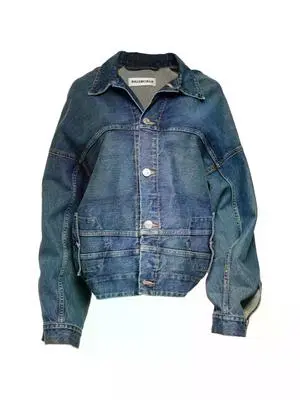 Blue Denim Outerwear for Men