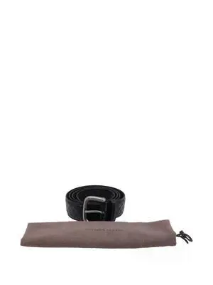 Bottega Veneta Intrecciato Pin-buckle Belt - Black