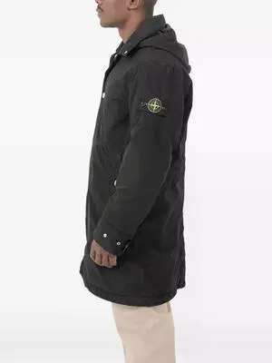 Stone Island Buttoned Hooded Coat