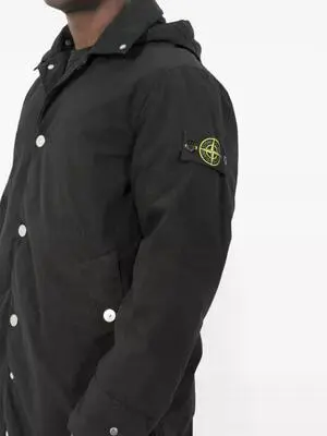 Stone Island Buttoned Hooded Coat