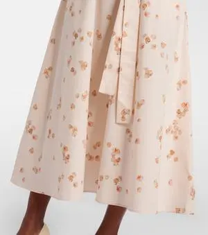 Altuzarra Paulinia Floral Cotton-blend Midi Dress - Pink