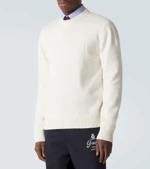 Gucci Logo Cotton And Wool Sweater