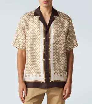 Gucci Printed Silk Twill Bowling Shirt