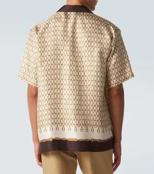 Gucci Printed Silk Twill Bowling Shirt