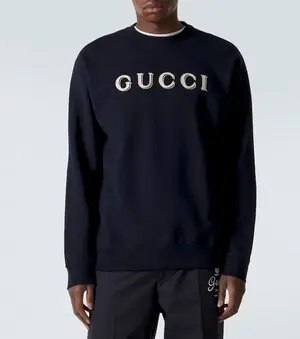 Gucci Logo Cotton Jersey Sweatshirt
