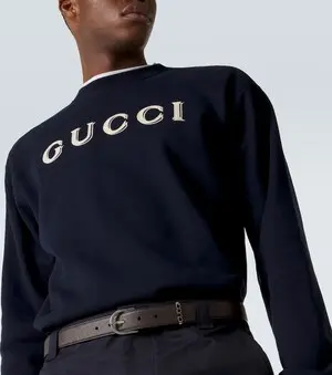 Gucci Logo Cotton Jersey Sweatshirt