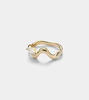 Shay Jewelry Wave 18kt Ring With Diamond - Gold