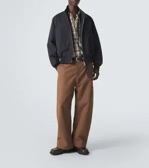 Studio Nicholson Cotton-blend Bomber Jacket - Blue