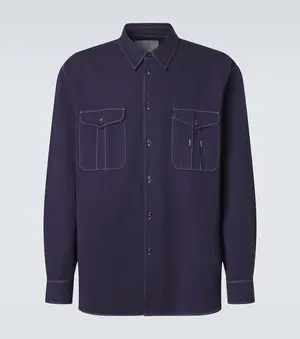 Studio Nicholson Louro Cotton And Linen Shirt - Blue