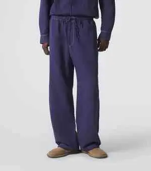 Studio Nicholson Cotton And Linen Wide-leg Pants - Blue