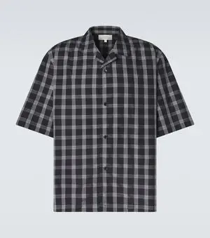 Studio Nicholson Kline Checked Cotton Bowling Shirt