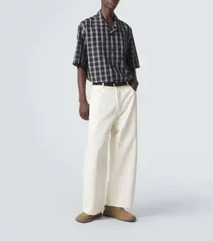 Studio Nicholson Kline Checked Cotton Bowling Shirt