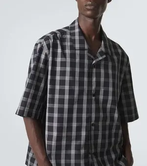 Studio Nicholson Kline Checked Cotton Bowling Shirt