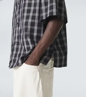 Studio Nicholson Kline Checked Cotton Bowling Shirt