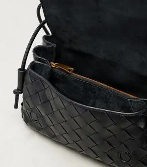 Bottega Veneta Leather Crossbody Bag - Black