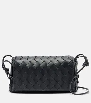 Bottega Veneta Leather Crossbody Bag - Black