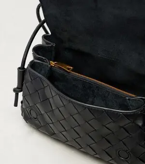 Bottega Veneta Leather Crossbody Bag - Black