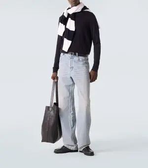 ALLUDE Virgin Wool Crewneck Sweater - Blue