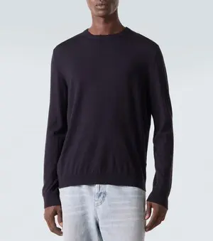 ALLUDE Virgin Wool Crewneck Sweater - Blue