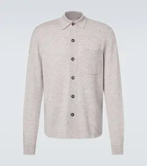 ALLUDE Cotton And Cashmere Overshirt - Grey