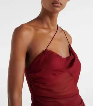 THE SEI Sheer Silk Chiffon Gown