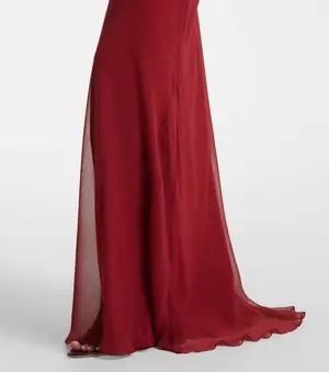THE SEI Sheer Silk Chiffon Gown