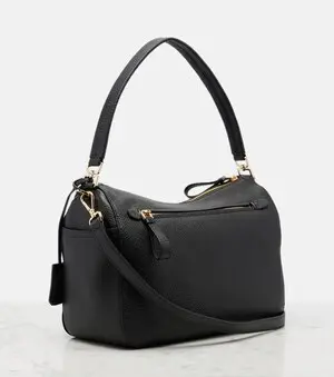 Prada Medium Leather Shoulder Bag - Black