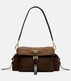 Prada Medium Re-nylon Shoulder Bag - Brown