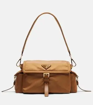 Prada Medium Re-nylon Shoulder Bag - Brown