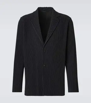 Issey Miyake Homme Plissé Basics Pleated Blazer - Black