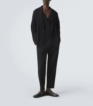 Issey Miyake Homme Plissé Basics Pleated Blazer - Black