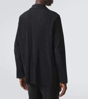Issey Miyake Homme Plissé Basics Pleated Blazer - Black