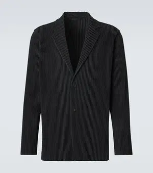 Issey Miyake Homme Plissé Basics Pleated Blazer - Black