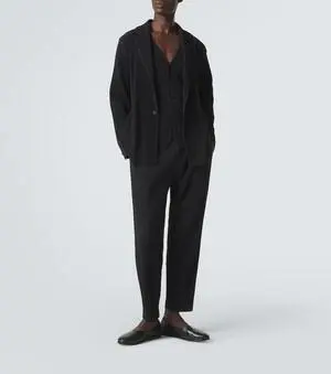 Issey Miyake Homme Plissé Basics Pleated Blazer - Black